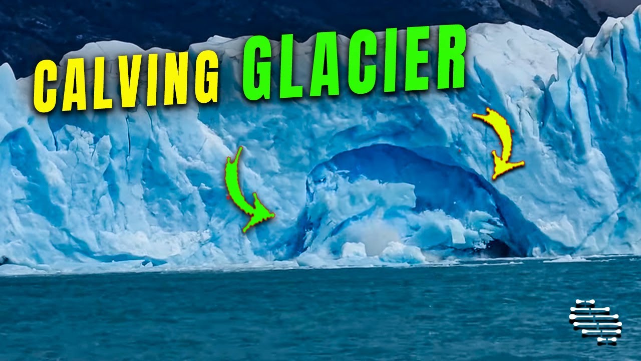 Calving Glacier Produces Massive Wave and Sends Ice Fragments ...
