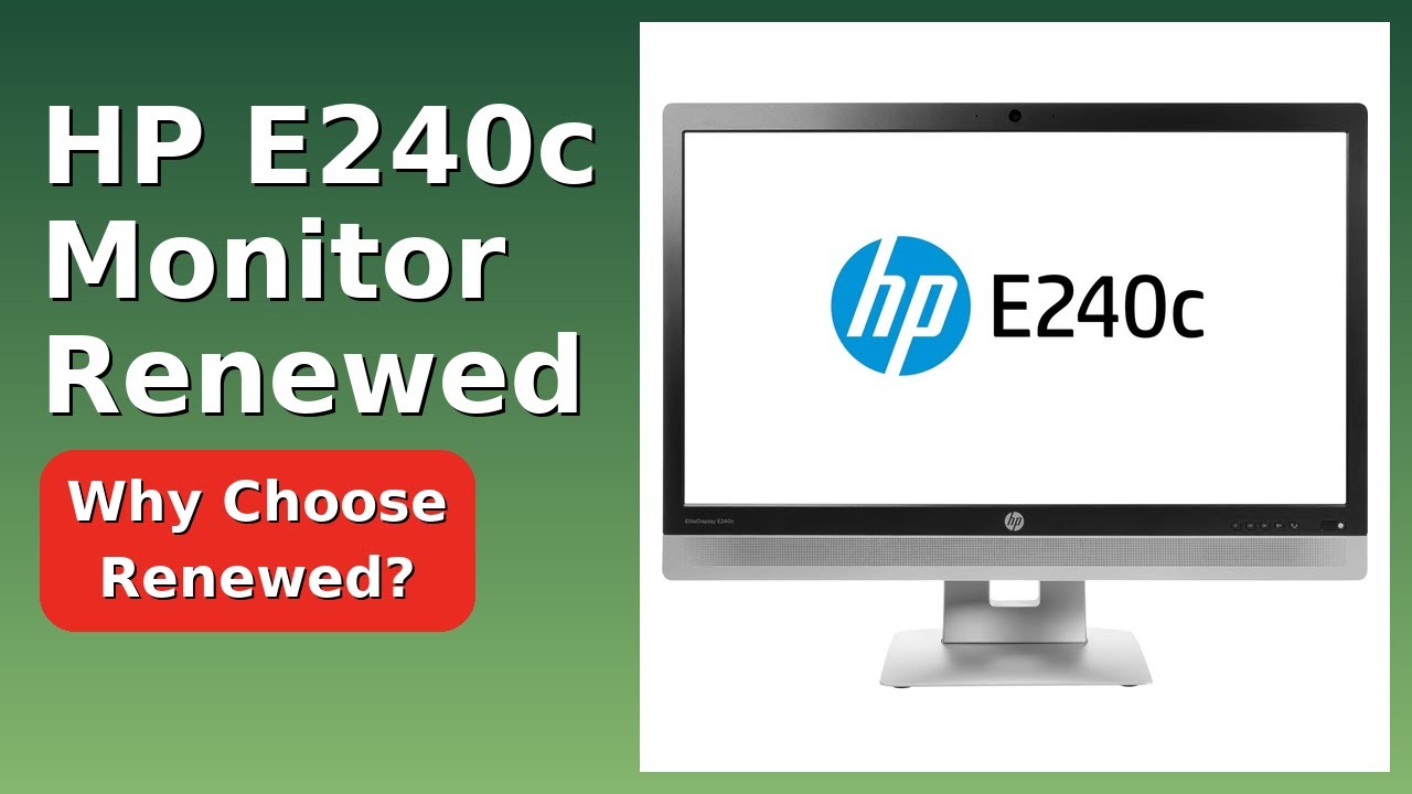 REVIEW (2026): HP E240c Monitor Renewed. Features. - YouTube