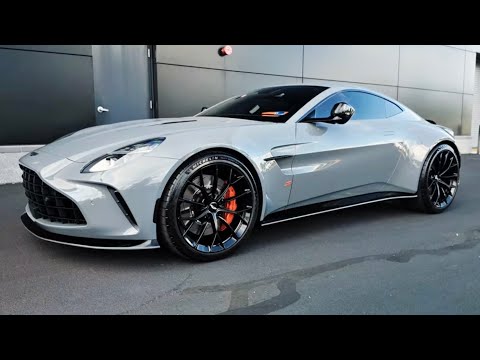 2026 Aston Martin Vantage S Walkaround + POV Drive | Startup + Revs | China Grey / Californian Poppy
