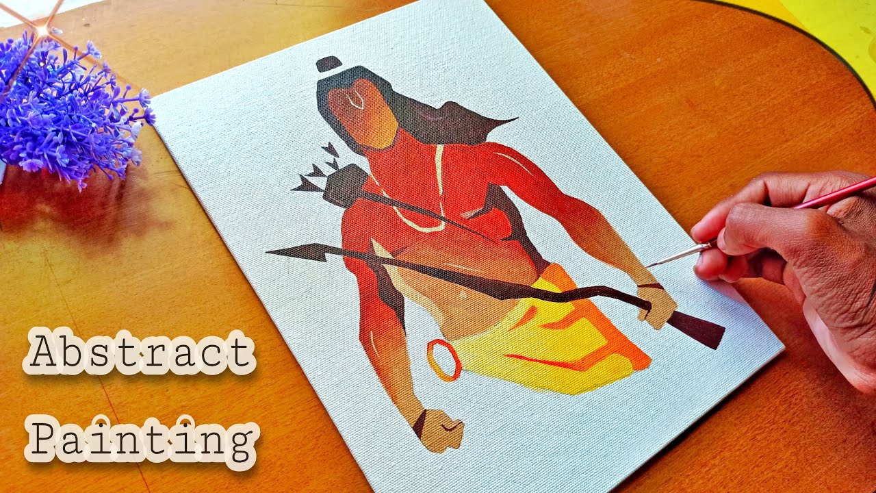 Lord Shri Ram Ji Drawing, Shree Ram Abstract Painting, Ram Ji Drawing ...