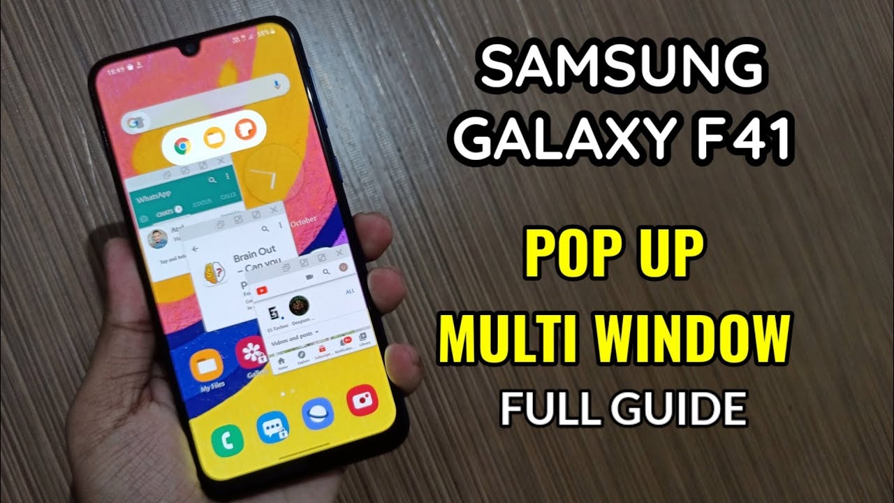 Samsung Galaxy F41 : Pop Up Multi Window Full Guide - YouTube