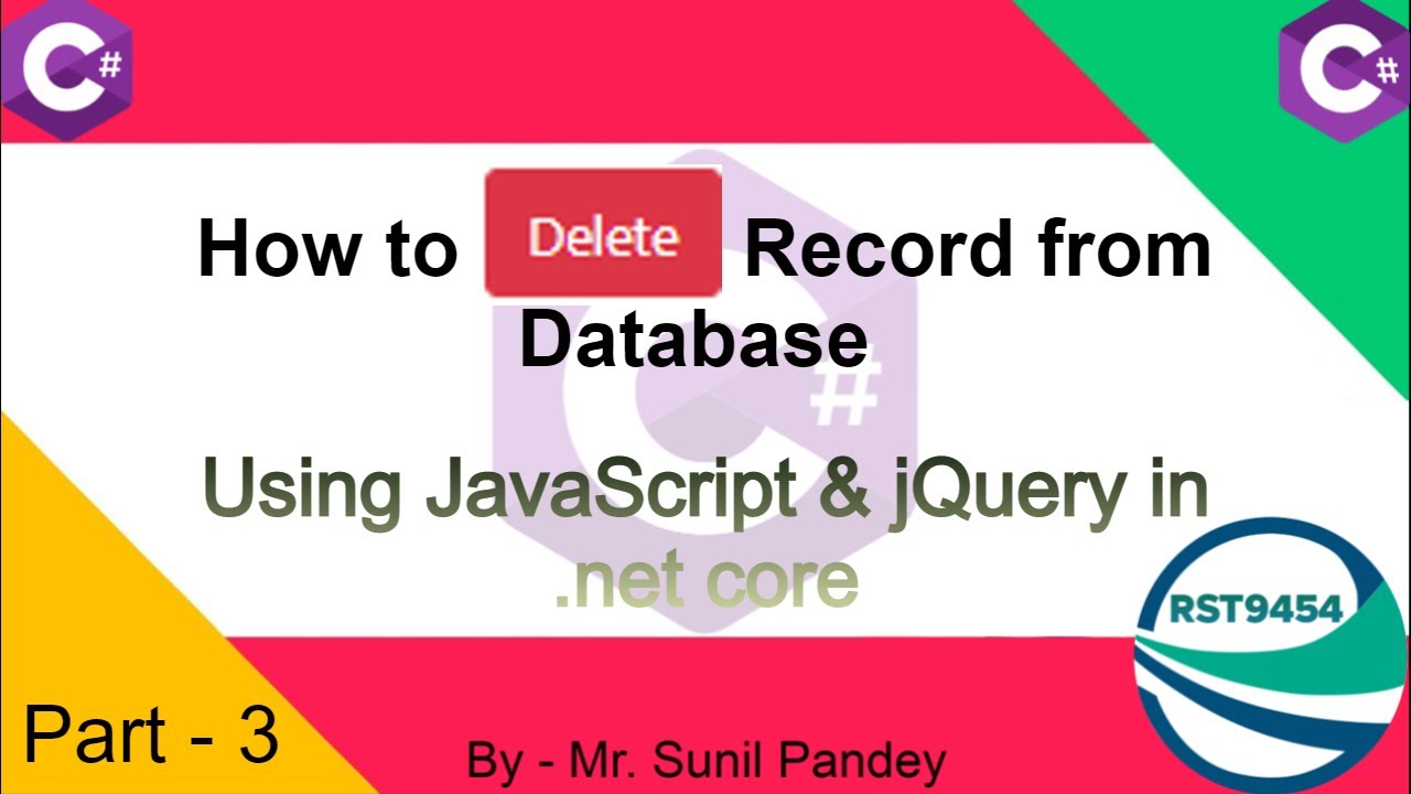 How To Delete Record Form Database Using Javascript And Jquery In Asp 4904