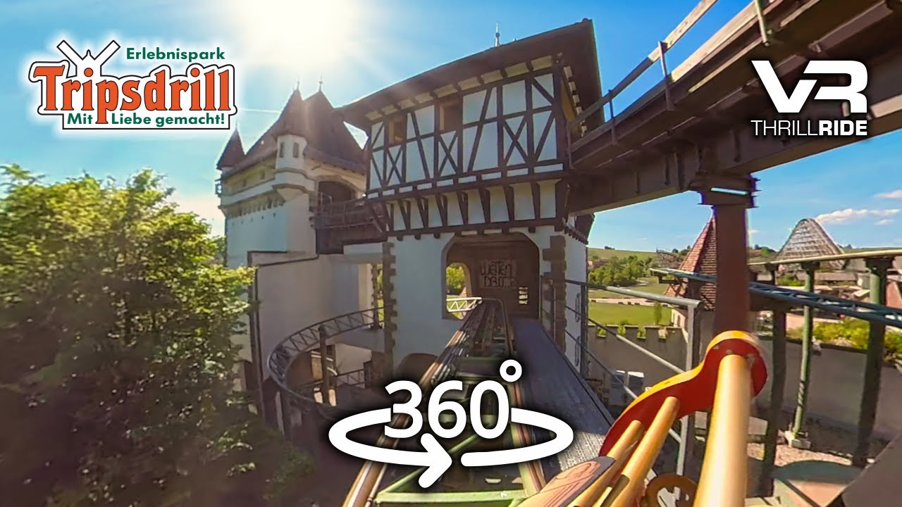 360° VR Roller Coaster G'SENGTE SAU epic on-ride POV @ Erlebnispark ...