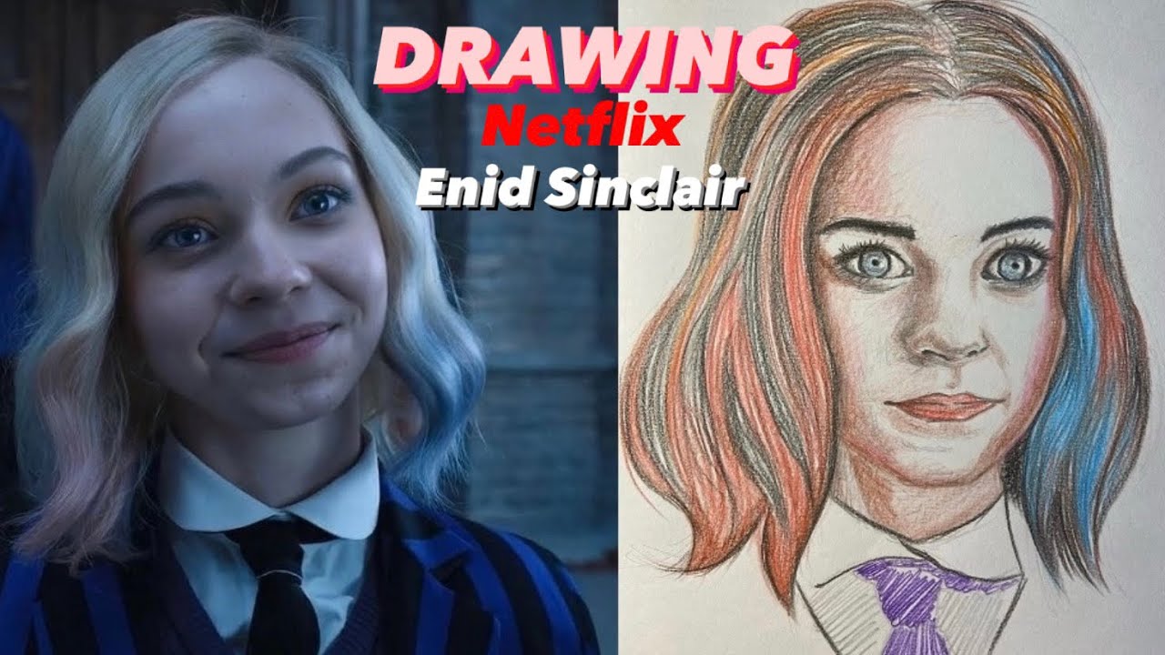 Drawing Wednesday Netflix : Enid Sinclair - YouTube