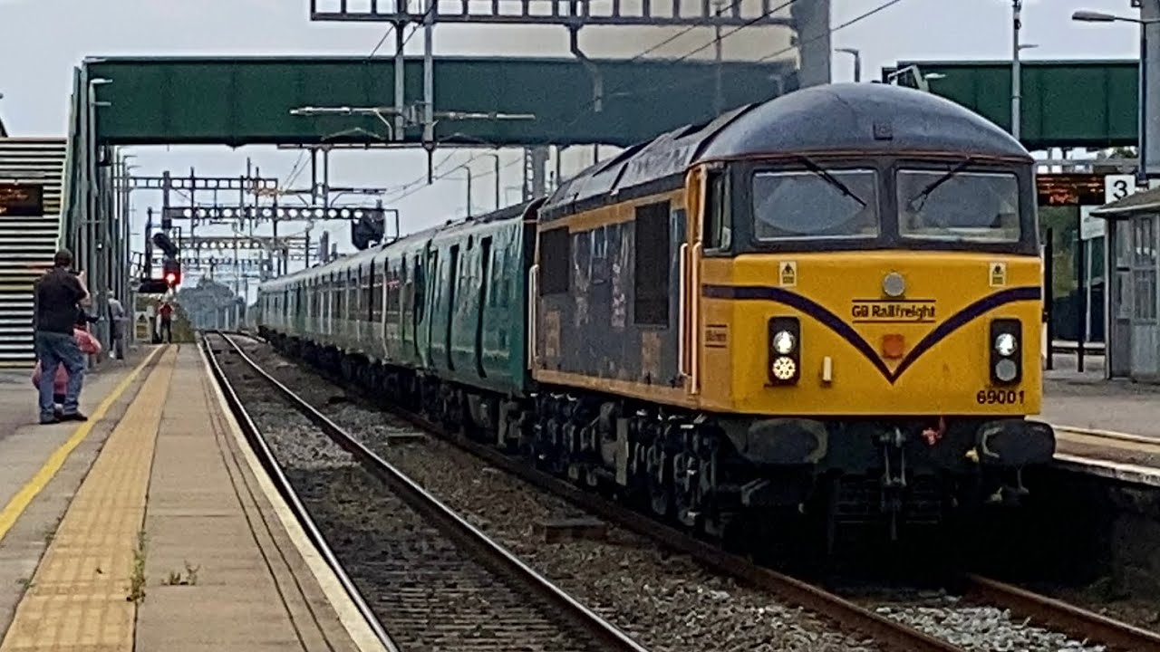 The first class 69 to enter Wales dragging the last southern Class 455 ...