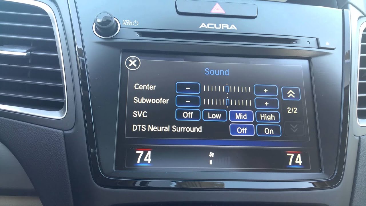 How to adjust the sound settings on the 2016 RDX - YouTube