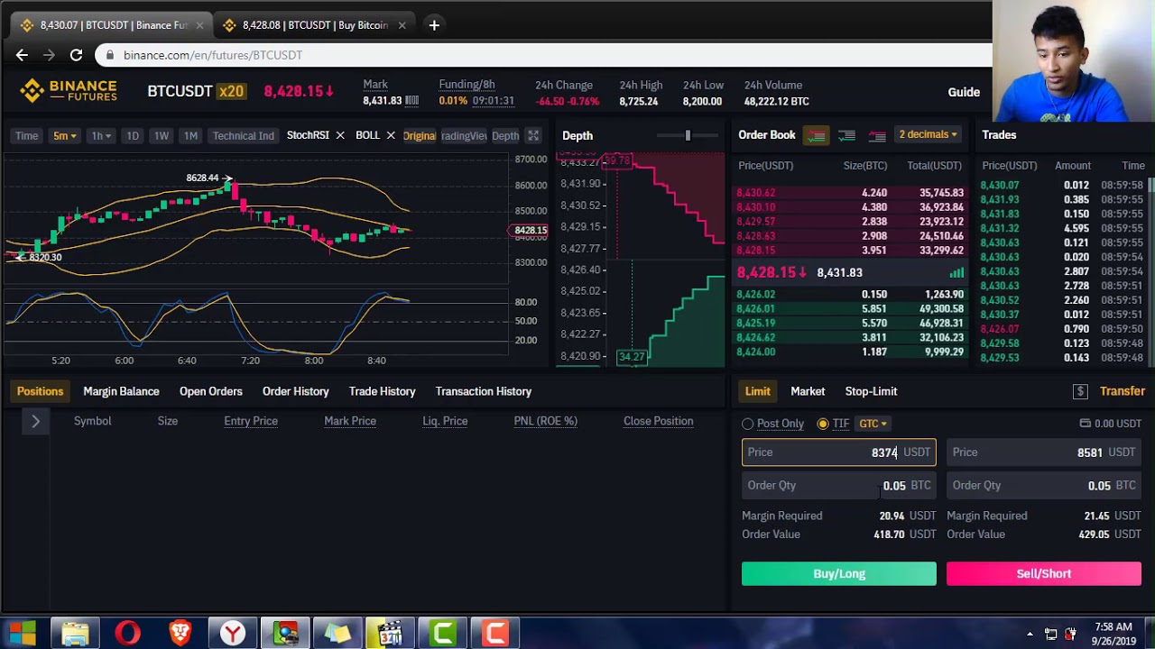 Binance Future x20 leverage long and short position bisaya tutorial ...