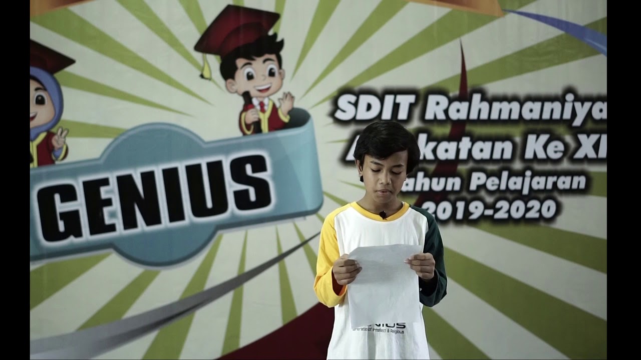 Kesan dan Pesan Siswa di wakili Ibrahim ( (Prosesi Kelulusan siswa/i ...