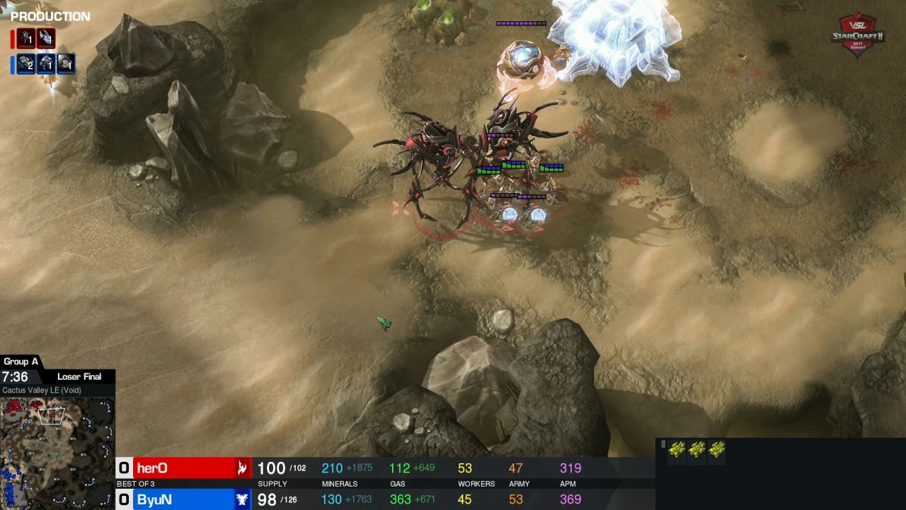 VSL SC2 - herO vs ByuN - 2017 Season1 - Ro16 Group A Loser's Finals ...