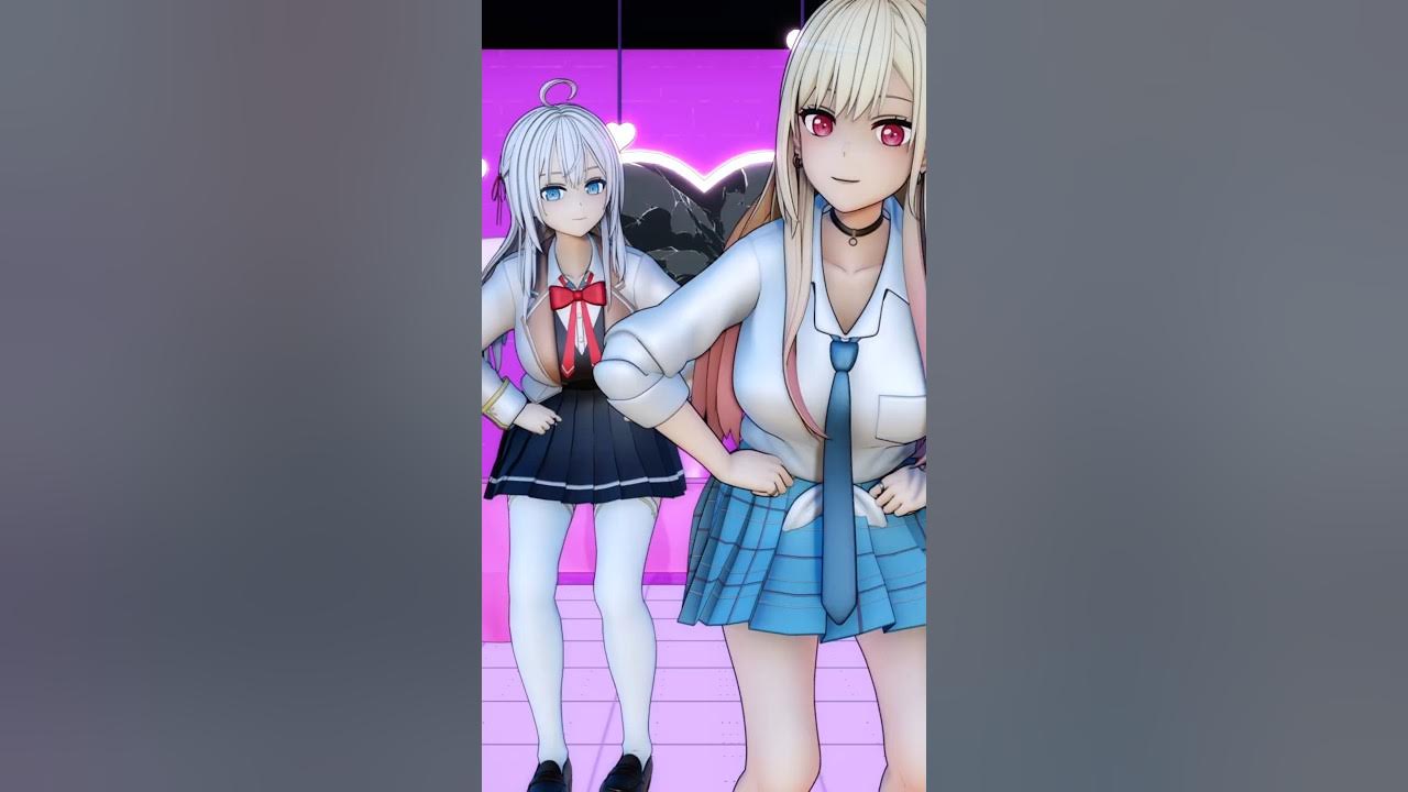 【MMD ロシデレ＆着せ恋】アーリャと喜多川海夢でUNDEAD motionを踊る #shorts #mikumikudance - YouTube