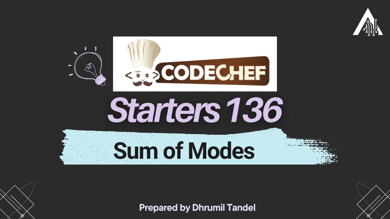 CodeChef Starters 136 Sum Of Modes | Detailed Video Editorial - YouTube