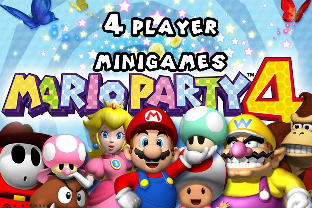 Mario Party 4: All 4 player Mini-Games - YouTube