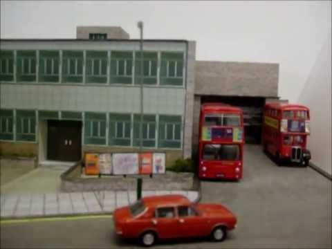 Brixton bus garage in 1/76 scale - YouTube