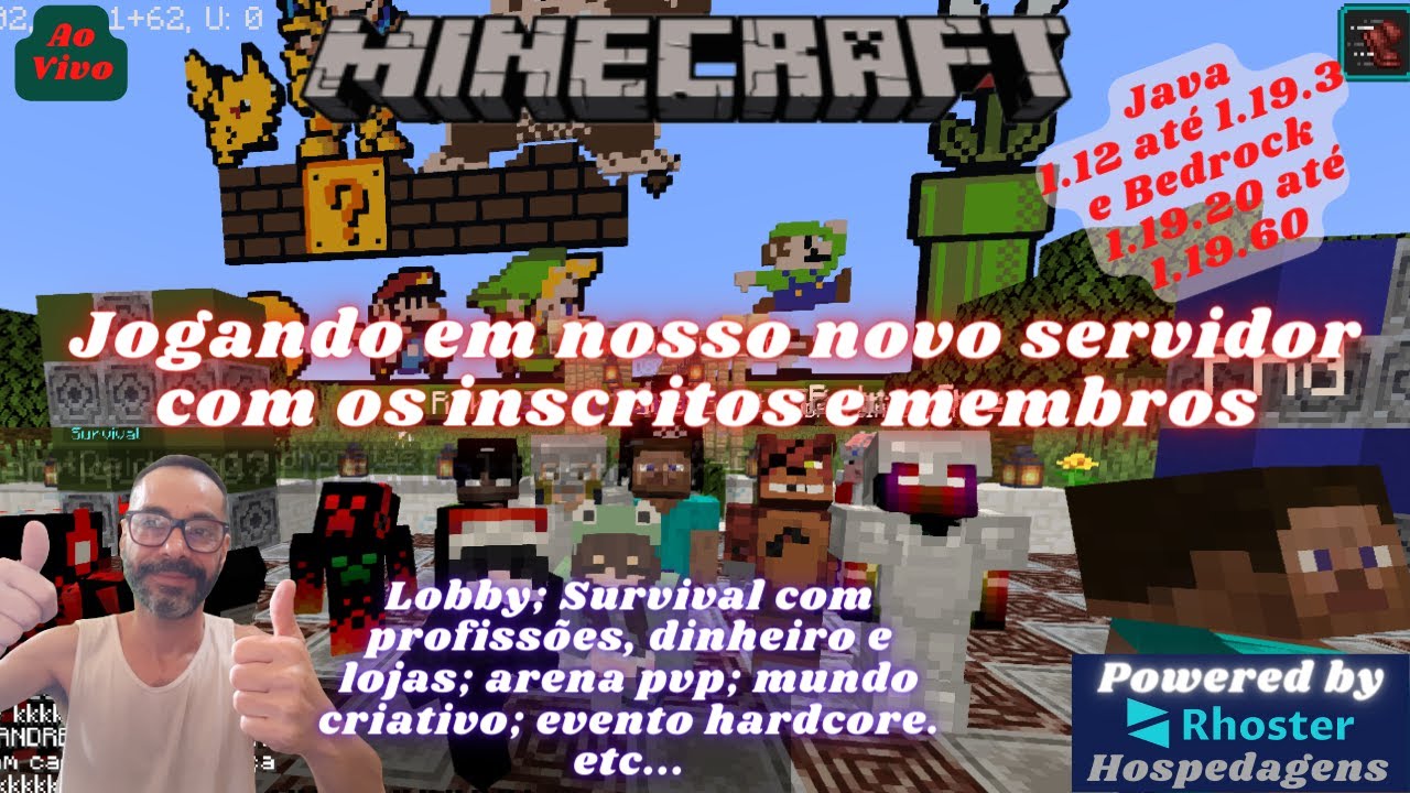 🔴 🎮 🔴 MINECRAFT JOGANDO COM OS INSCRITOS JAVA E BEDROCK SERVIDOR 🔴 AO VIVO 🔴 🎮 🔴 - YouTube