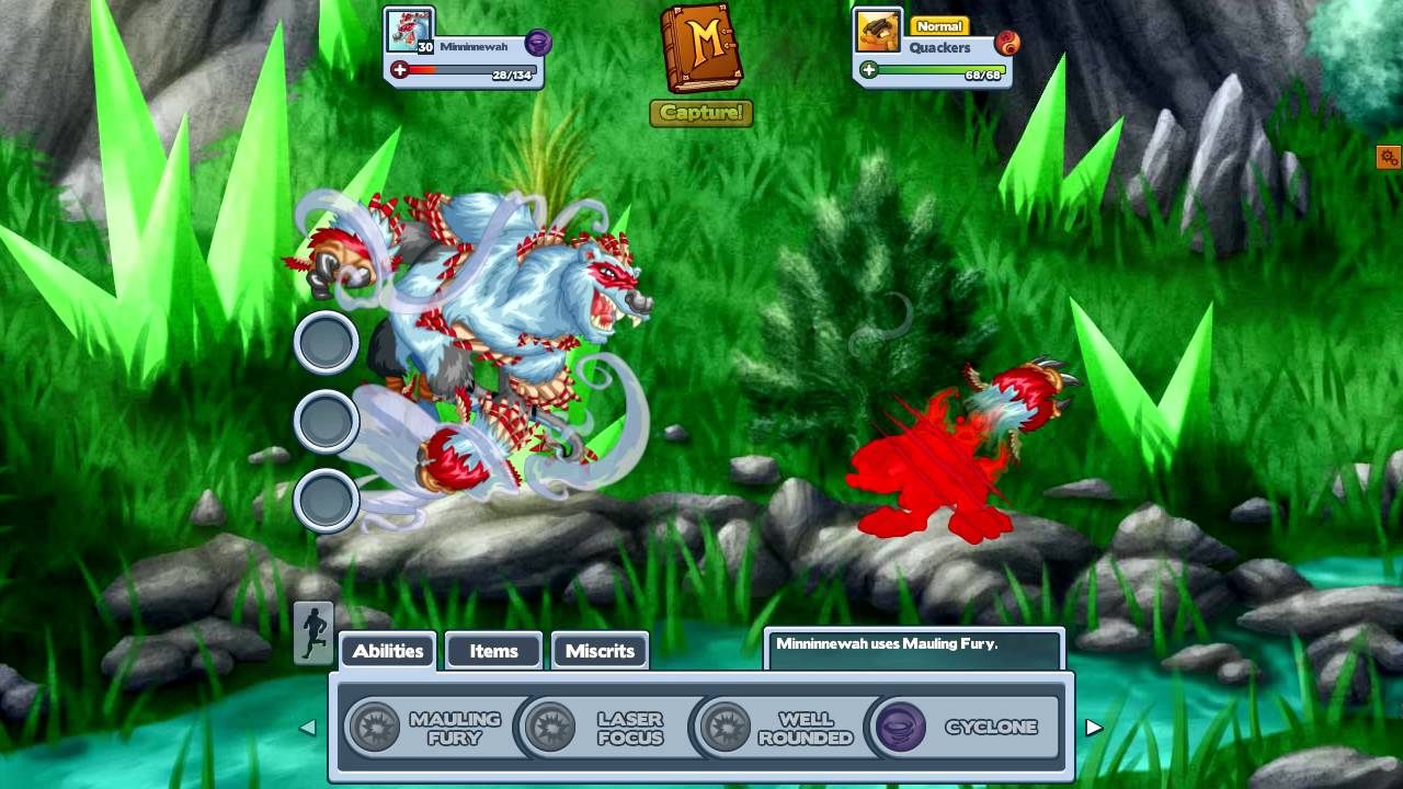 miscrits- capturing quackers the new dual element miscrit in emerald isle hd - YouTube