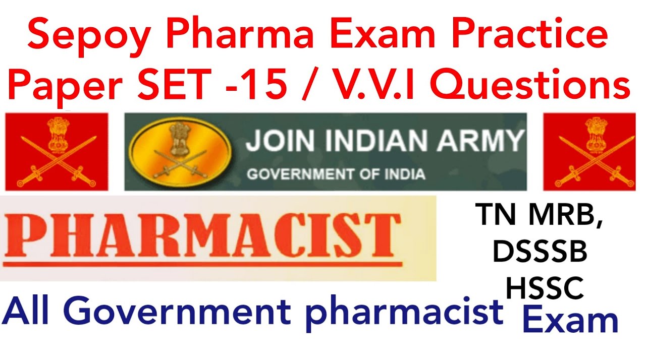 Sepoy Pharma Exam Practice Set 15 / Pharmacist exam preparation / TN ...