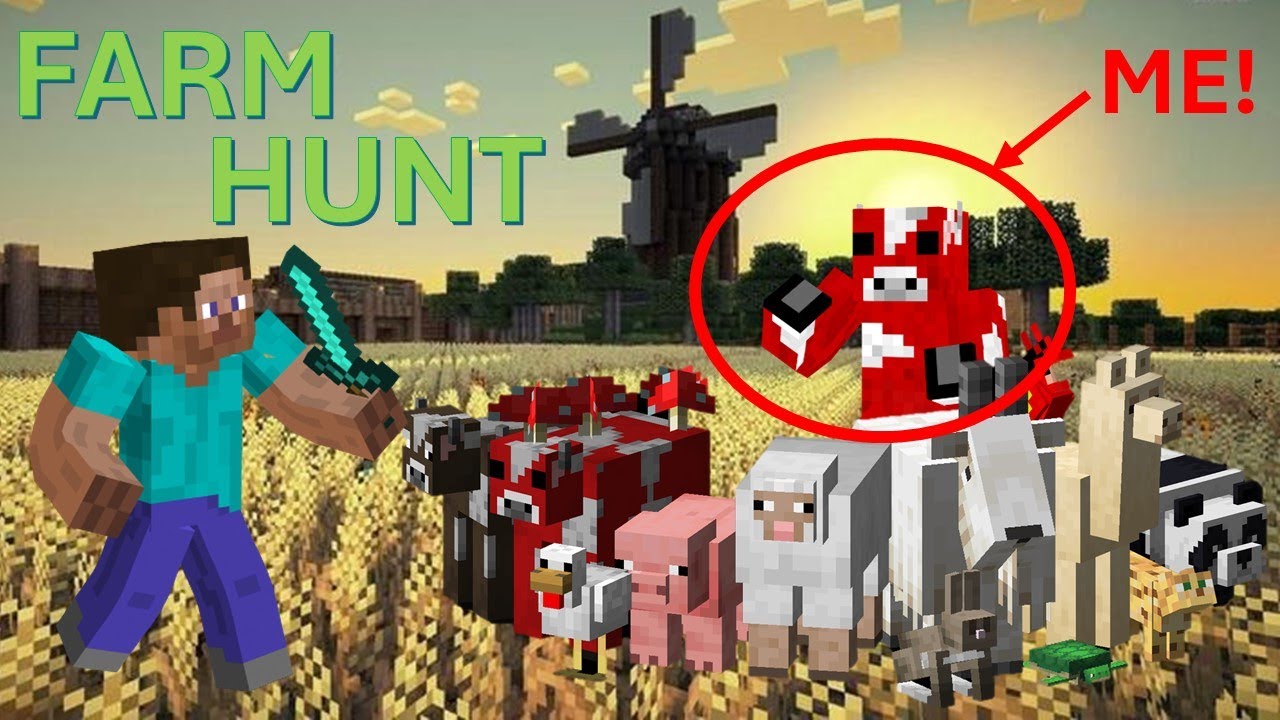I'VE BECOME A CHICKEN! / HYPIXEL FARM HUNT - YouTube