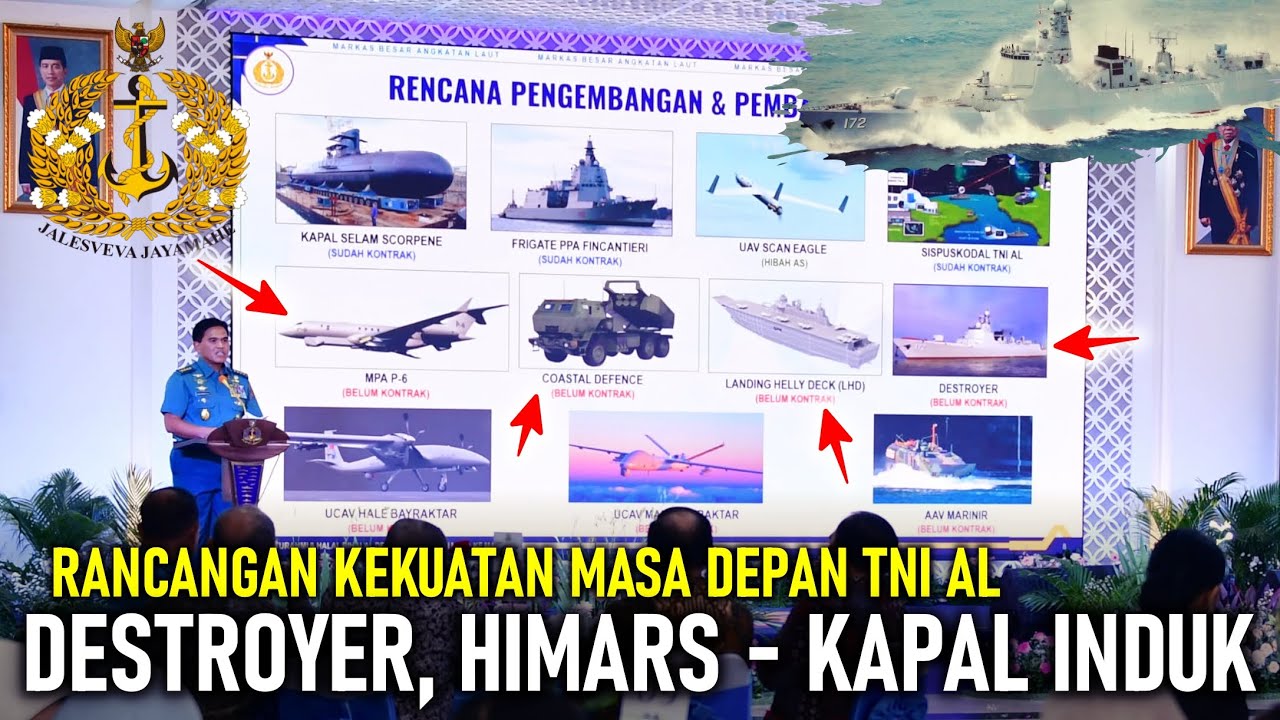 RILIS TNI AL ! RANCANGAN KEKUATAN : DESTROYER 052D, KAPAL INDUK HELI ...