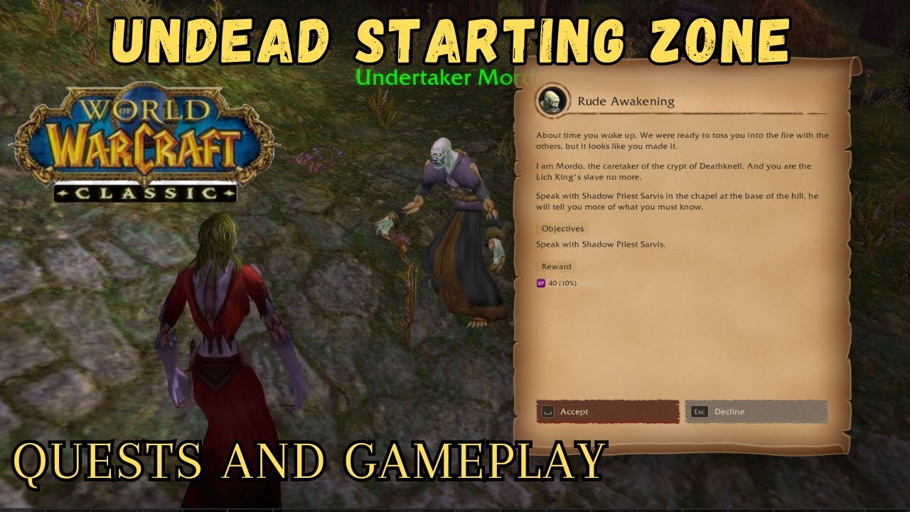 Wow Classic Starting Zone Undead 1-5 Feel it - Pick Your Race and Class ...