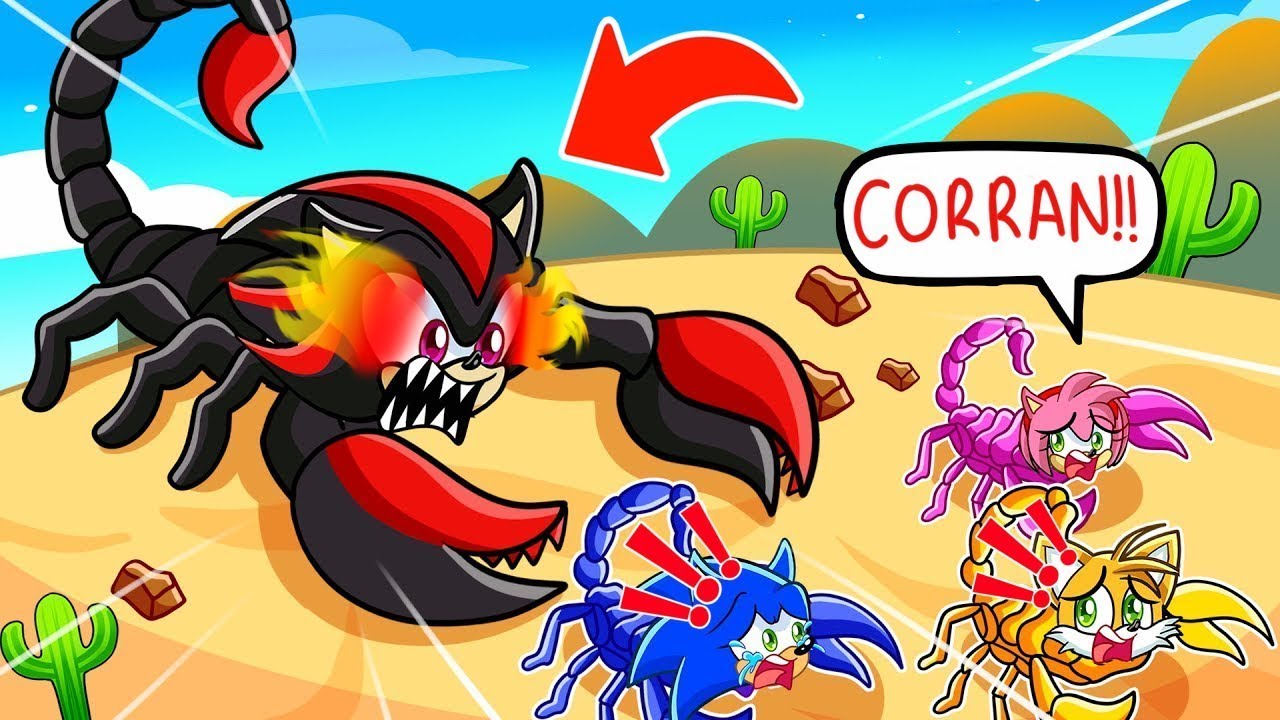 SHADOW se TRANSFORMA en el ESCORPIÓN MAS GRANDE y se COME A SONIC Y SUS AMIGOS en ROBLOX! - YouTube