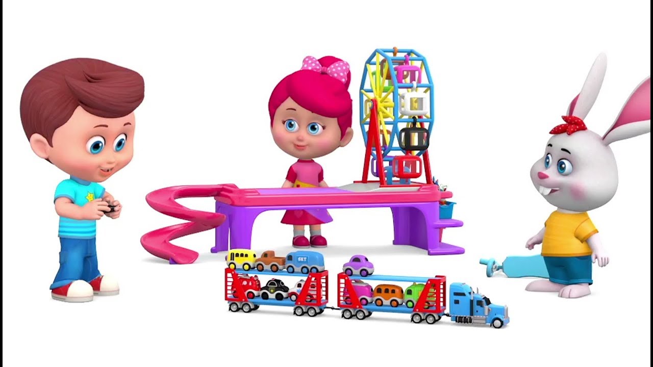 Betty and Bunny Play with Ferris Wheel Car Parking Toys - YouTube