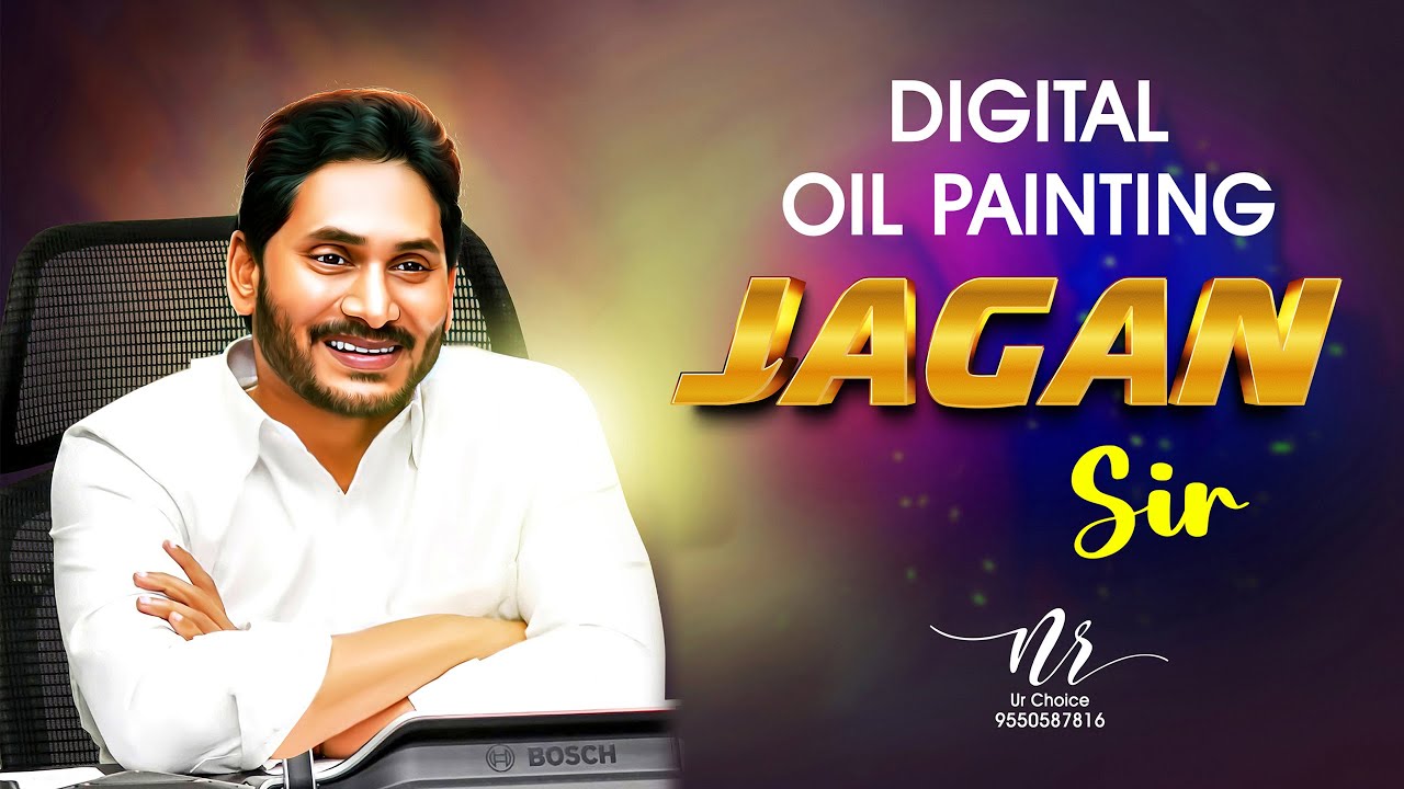 | jagan sir | oil painting 4k image - YouTube