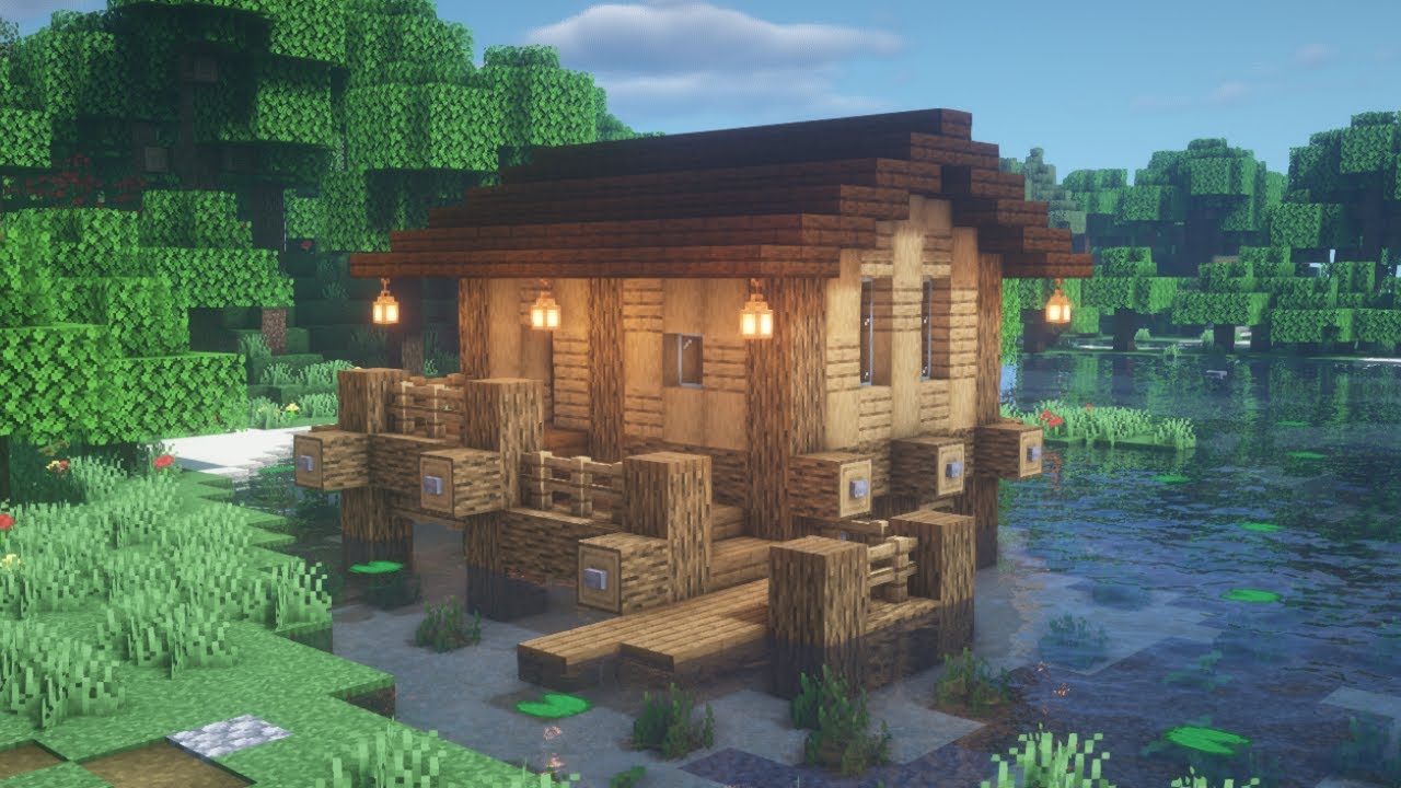 Como Construir uma Casa Simples no Lago (Tutorial) | Minecraft - YouTube