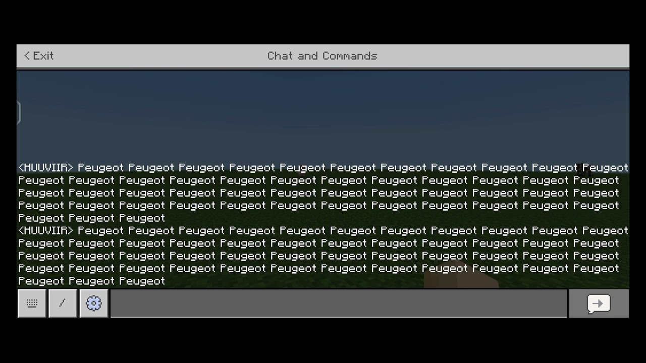 Spamming Peugeot into Minecraft Chat - YouTube