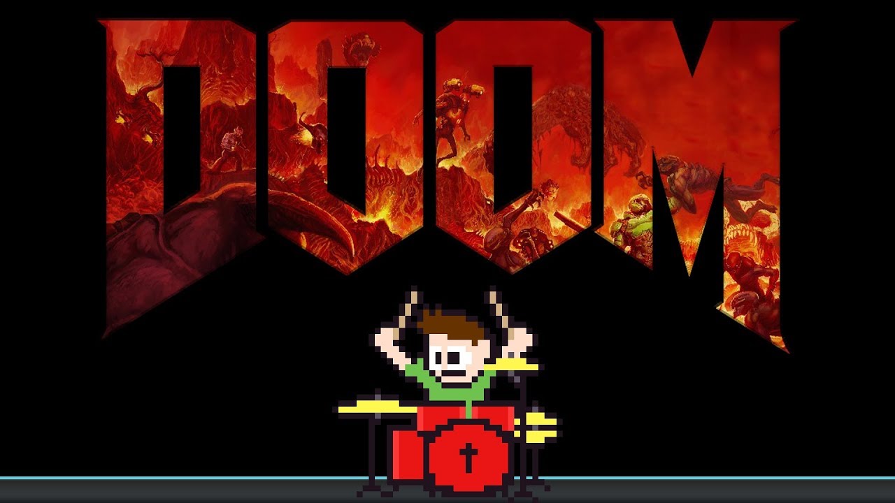 DOOM - Title Theme (Drum Cover) -- The8BitDrummer - YouTube