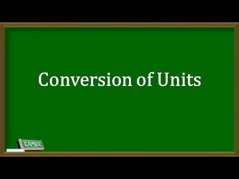 Conversion of Units - YouTube