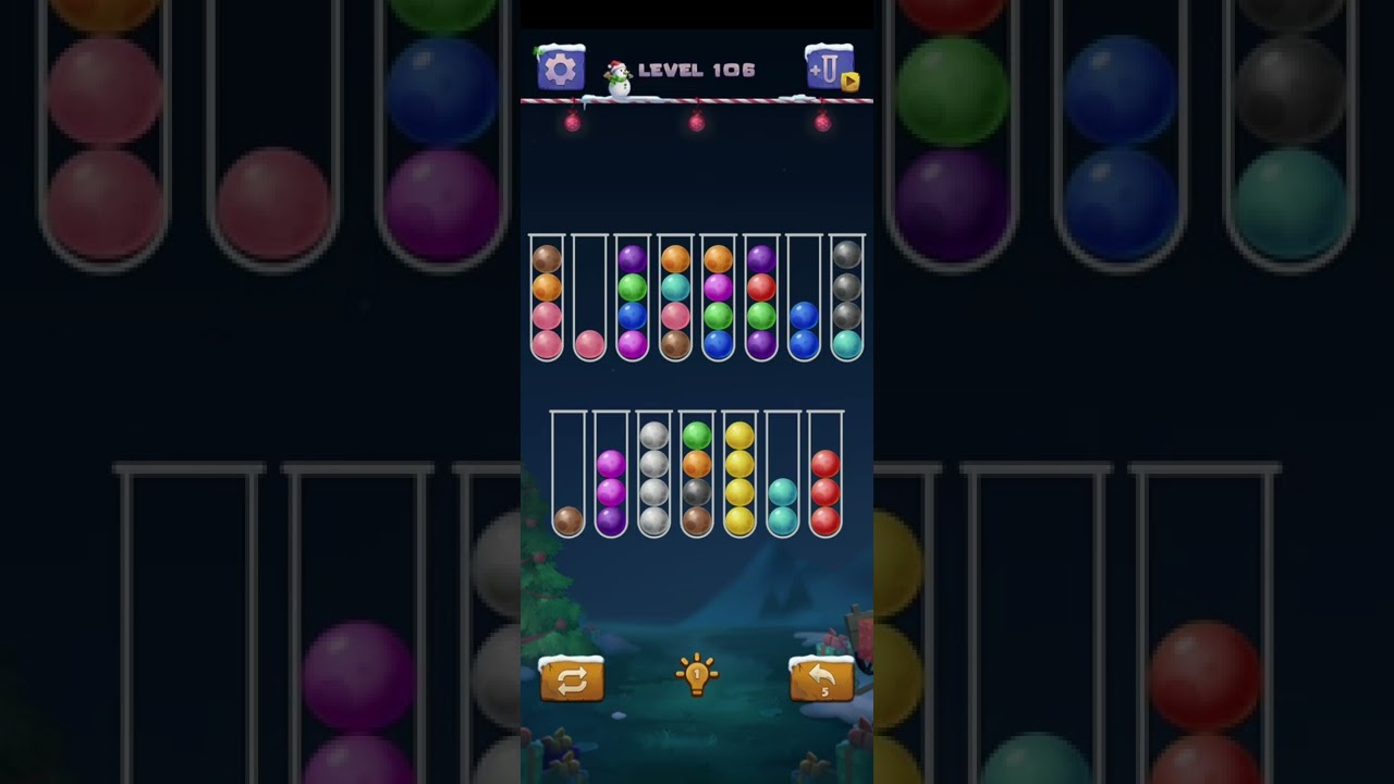 Ball sort puzzle level 105-106 - YouTube