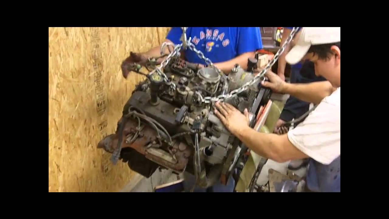 Removing the GMC Jimmy Engine - YouTube