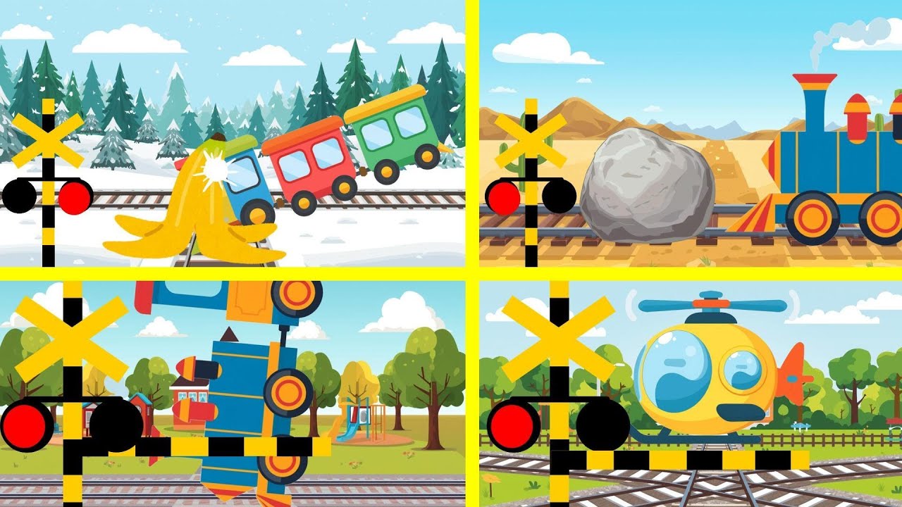 Watch the Train Navigate Tricky Obstacles | Kids Educational ...