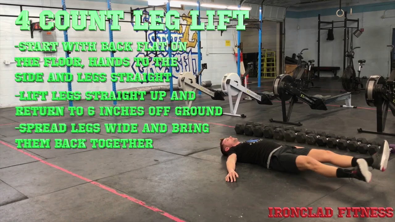 How to do Four Count Leg Lifts - YouTube