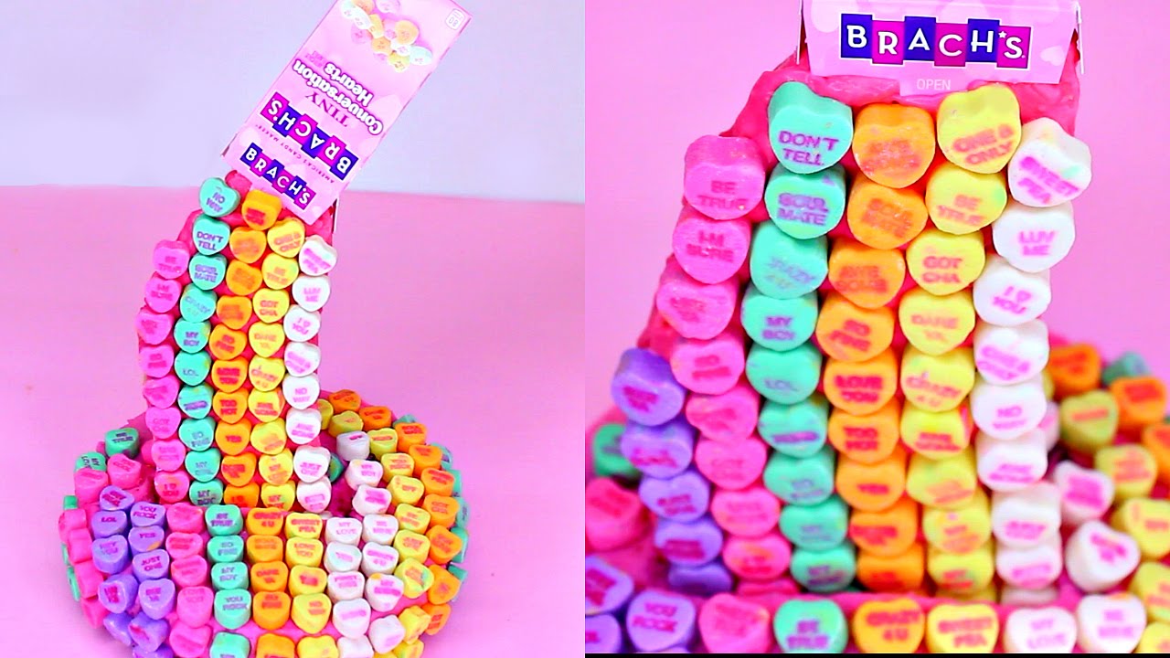 Sweethearts Candy Spilling on Cake! V-Day Sweethearts Illusion Cake NO ...