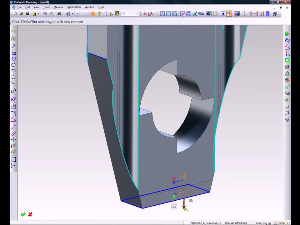 Creo Elements Direct (CoCreate) 17.0 Stretch Faces - YouTube
