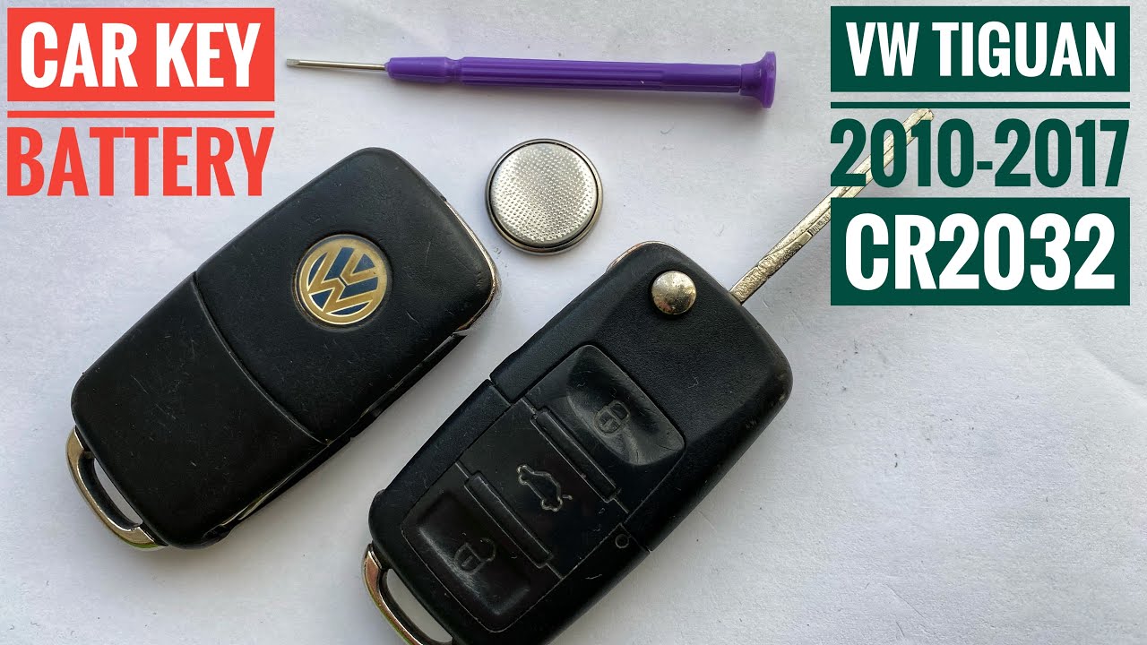 VW Tiguan 2012 Key Battery Replacement How to change VW Sharan remote ...