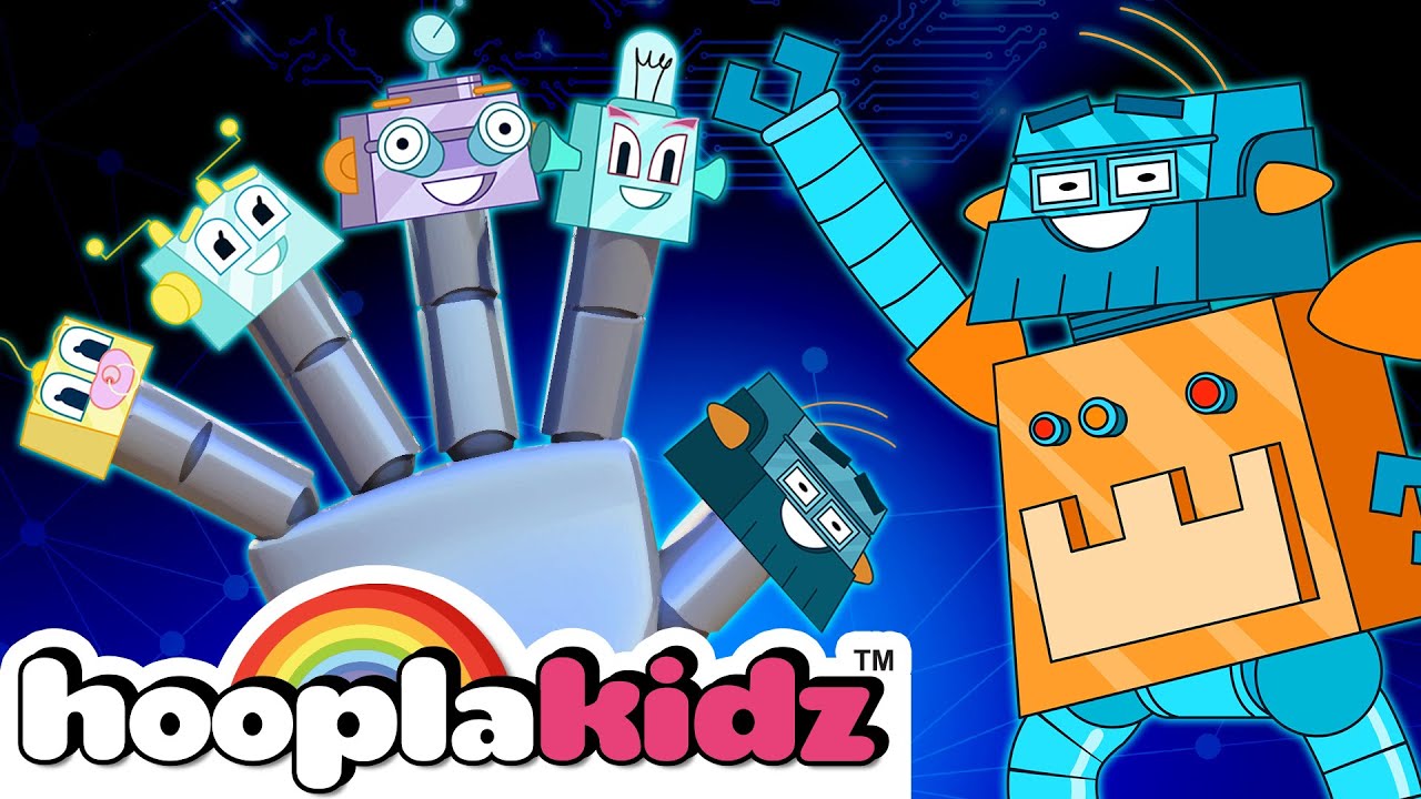 HooplaKidz Kids Song | Robot Finger Family - YouTube