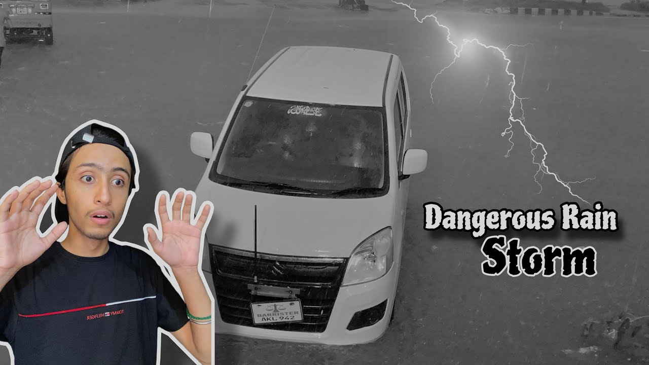 Dangerous Rain storm main car phas gai 😵‍💫⛈️ - YouTube