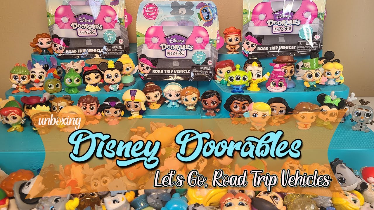 Unboxing Awesome Disney Doorables Let's Go Road Trip Vehicles! - YouTube