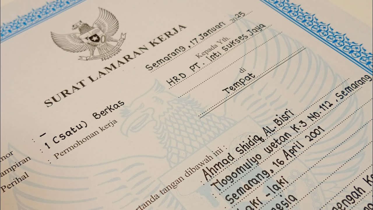 Cara Mengisi Blangko Surat Lamaran Kerja Yang Baik dan Benar Agar ...