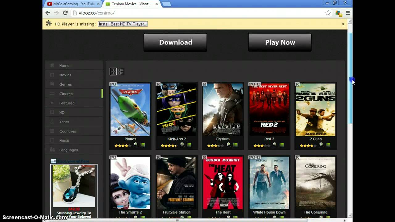 a website you can watch movies for free - YouTube