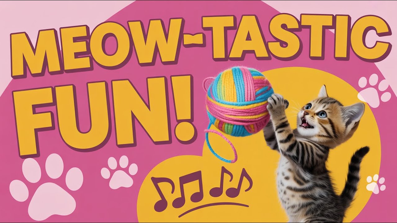 Funny Cat Song for Children | Cute Kitten Singing Nursery Rhymes with ...