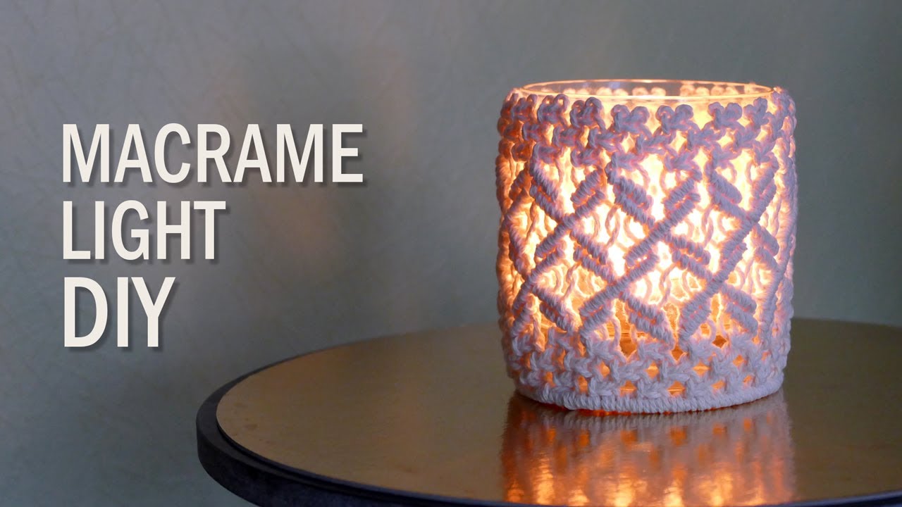 DIY Macrame Light Cover - Boho Style Lighting Ideas - YouTube