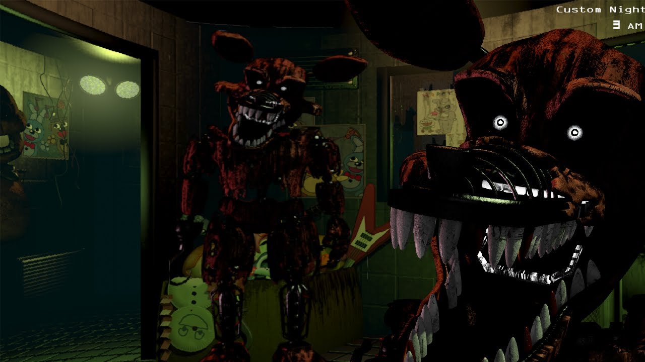 Phantom Foxy but from the time of 1983! Diner Foxy! (FNaF 3 Mods) - YouTube