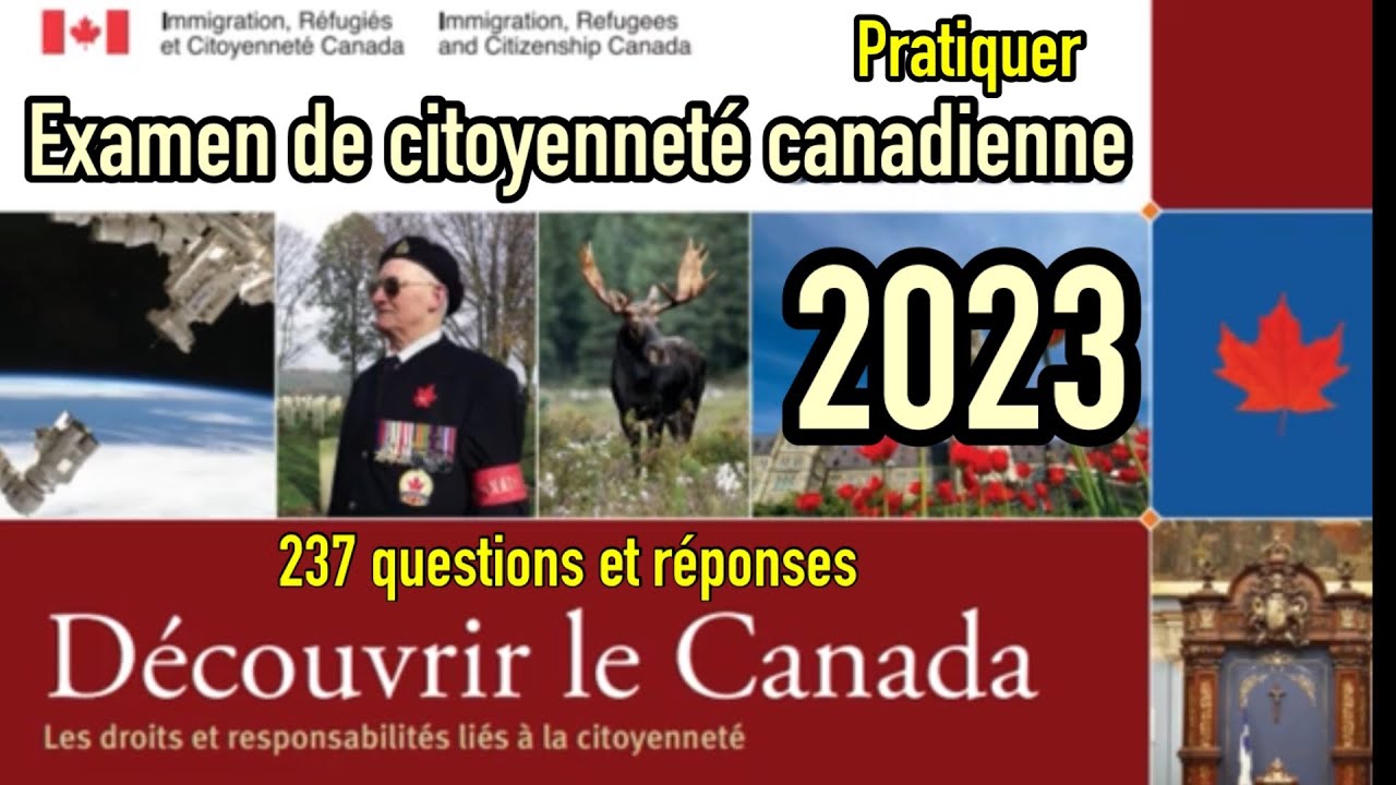 🇨🇦 31- Examen de citoyenneté canadienne 2023 pratiquer 237 questions et ...