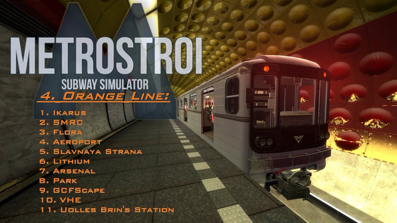 Garry's Mod: Metrostroi - Orange Line 4 [81-71 Prague skin] - YouTube