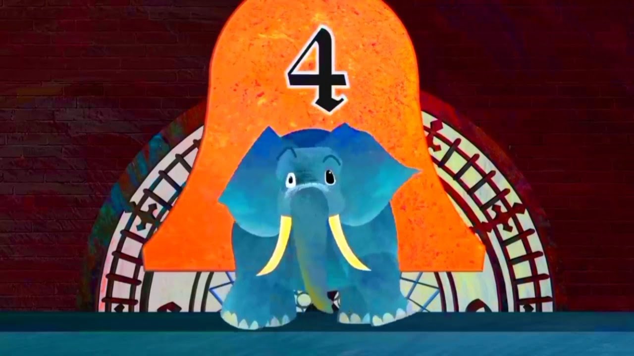 OVER ALL ANIMATION ELEPHANT EFFECTS ...HICKORY DICKORY DOCK BLUE ...