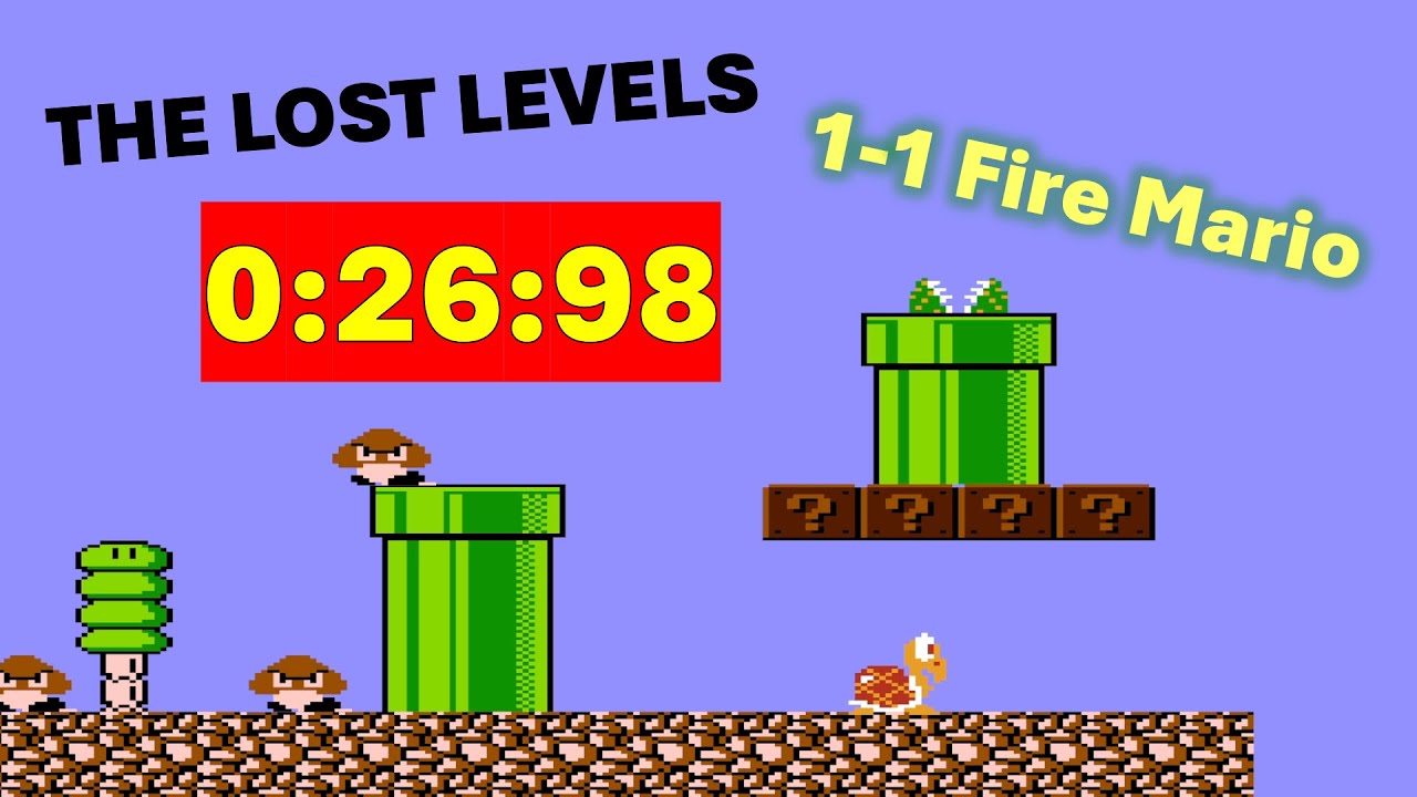 Mario Bros. THE LOST LEVELS SPEEDRUN 1:1 as FM (0:26:98) - YouTube