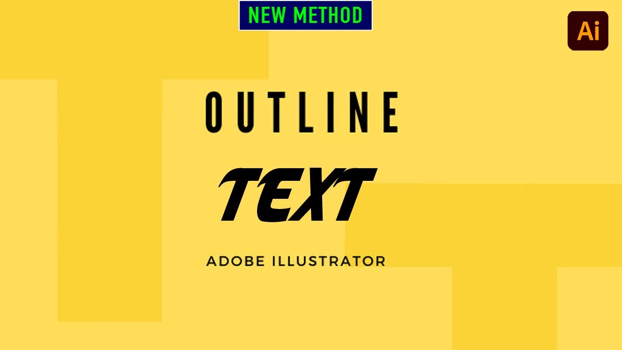 How to make Outline Text with Illustrator 2026 | Tutorial River - YouTube